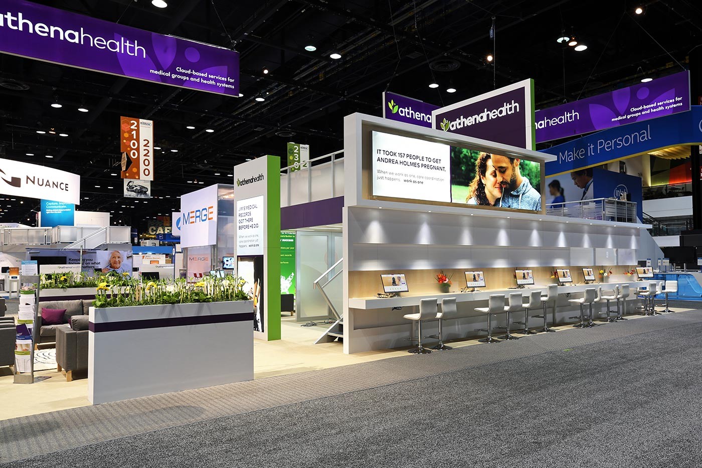 Athenahealth – Maverick Exhibits – Custom Trade Show Exhibit Design